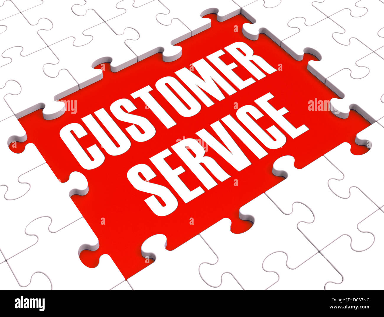 Customer Service Puzzle Showing Support And Assistance Stock Photo - Alamy