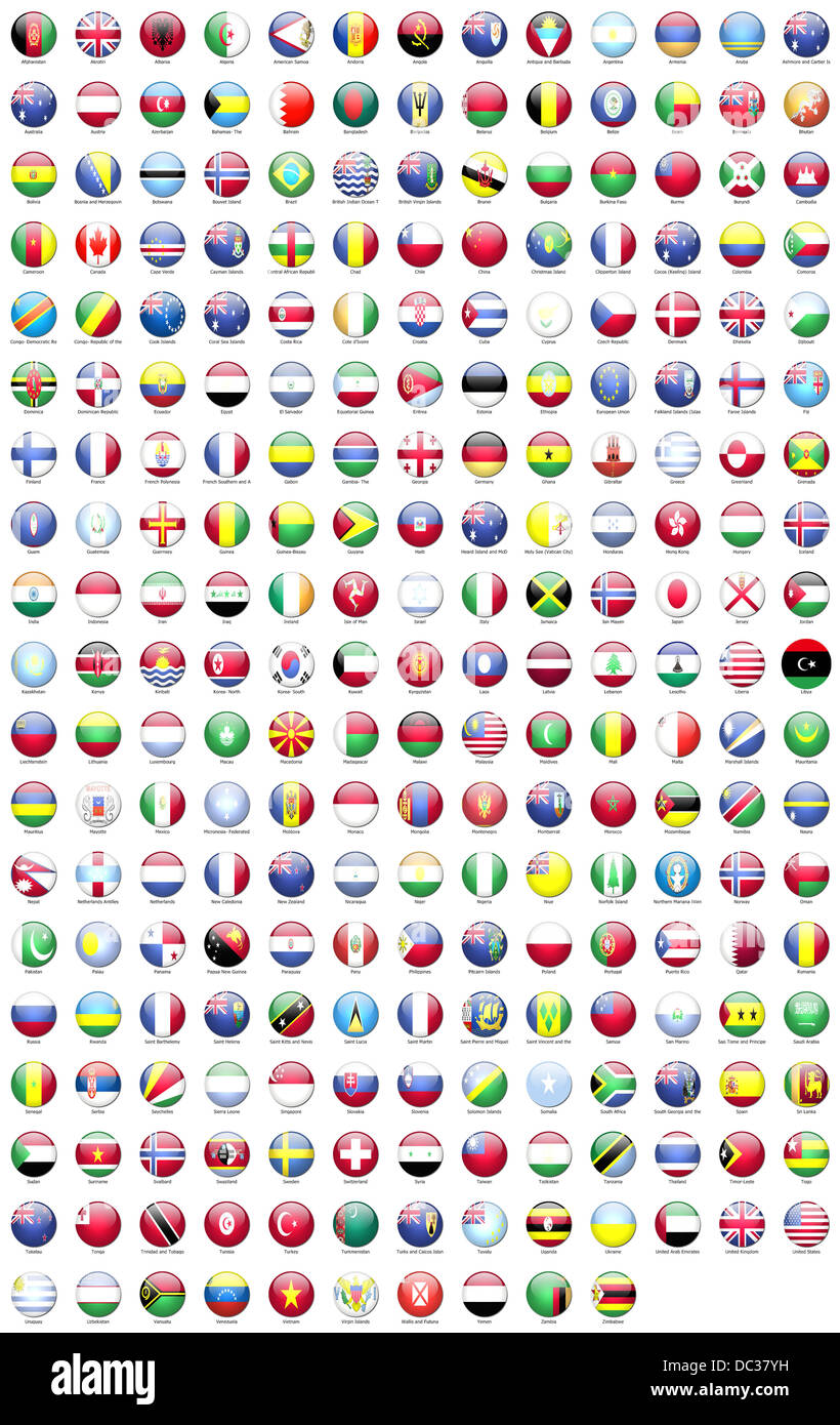 Country flags round hi-res stock photography and images - Alamy