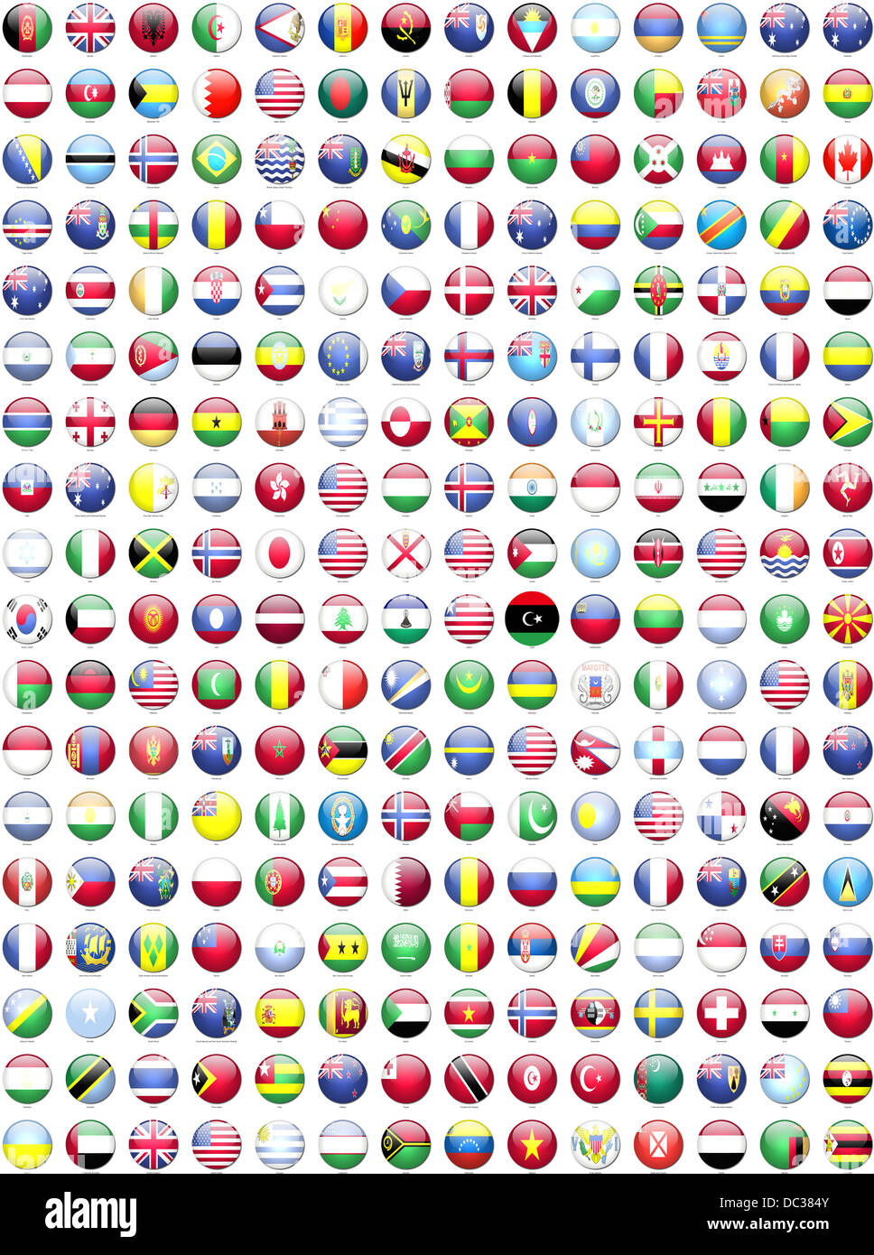 Country flags round hi-res stock photography and images - Alamy