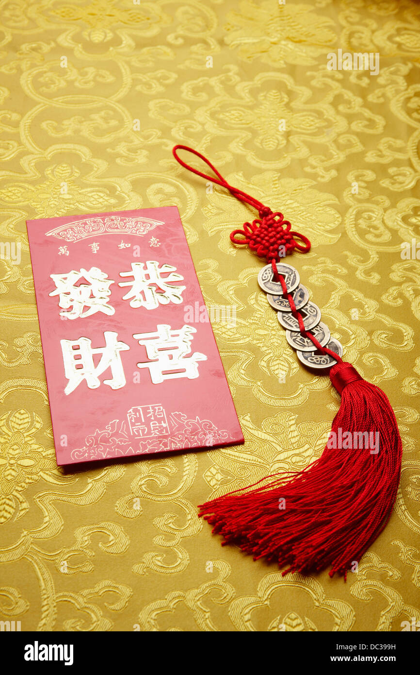 Chinese luck cards and decoration Stock Photo - Alamy