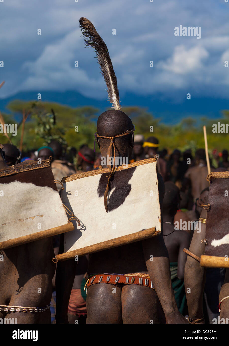 Bodi Tribe Fat Men During Kael Ceremony, Hana Mursi, Omo Valley ...