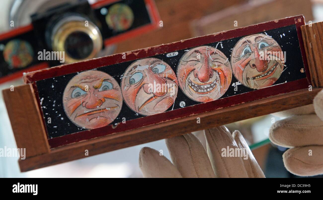 A series of pictures from 1900 for a Laterna Magica is pictured at the ...