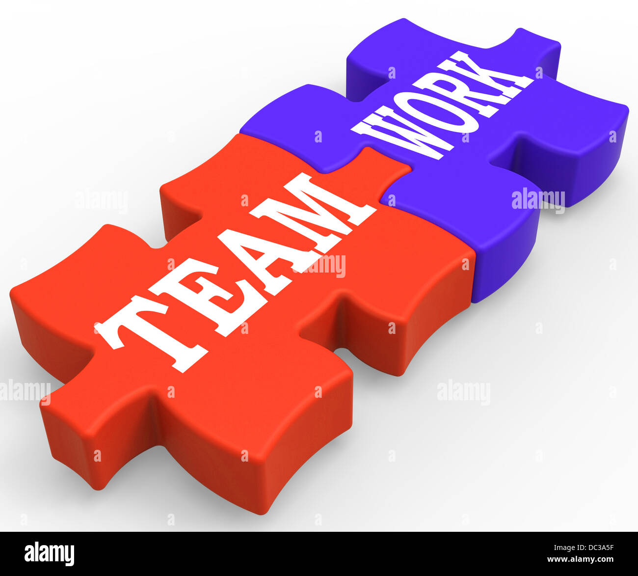 Teamwork Shows Community Working Together Stock Photo - Alamy