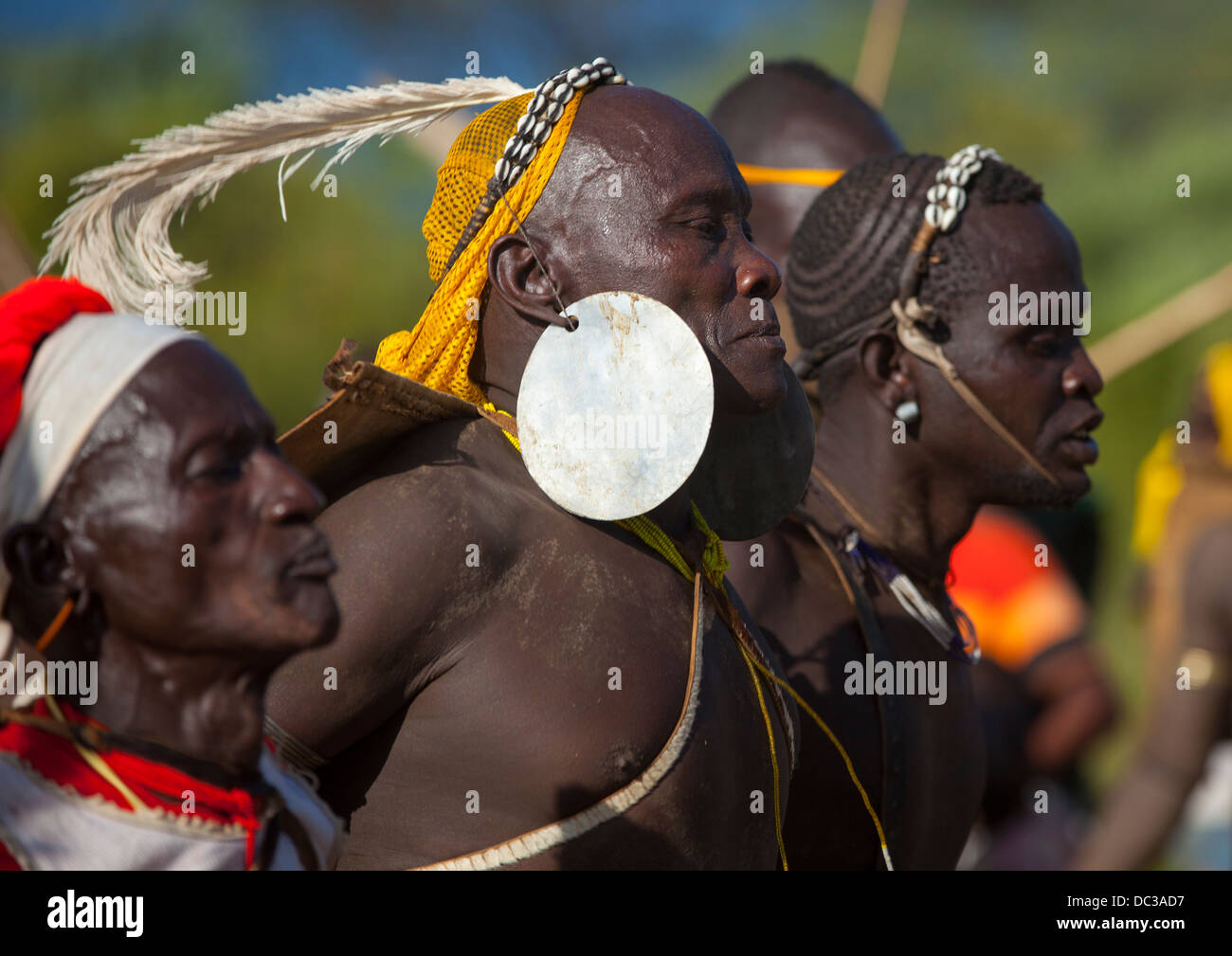 Bodi Tribe Man With Giant Earring During Kael Ceremony, Hana Mursi, Omo ...