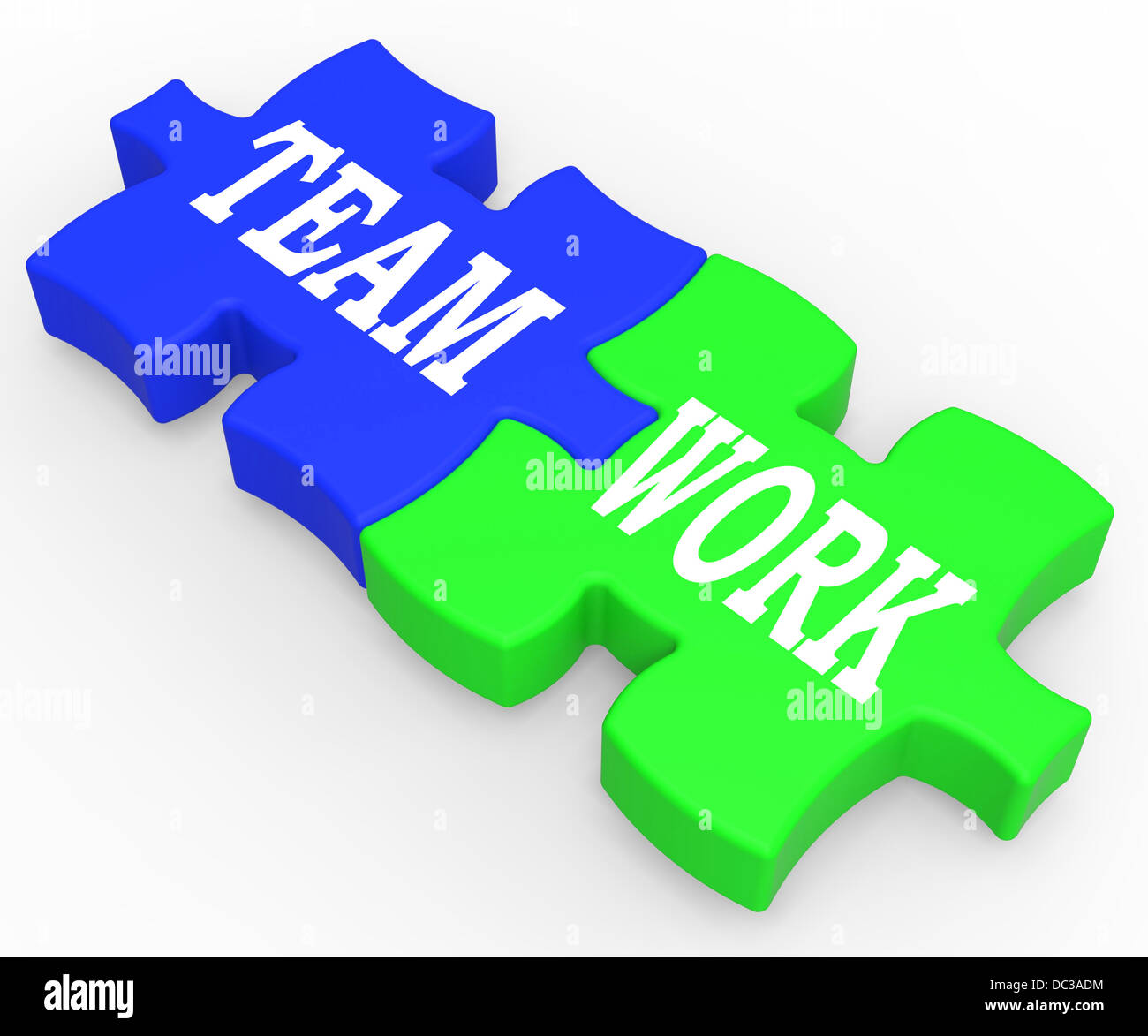 Teamwork Shows Combined Effort And Cooperation Stock Photo - Alamy
