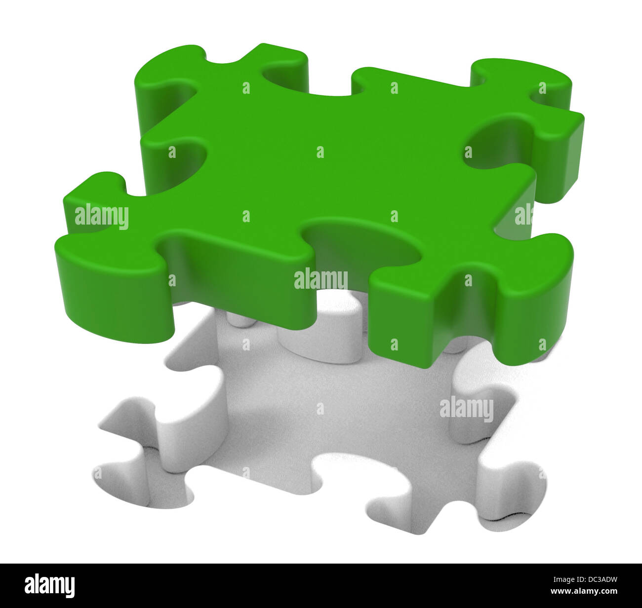 Puzzle Piece Shows Individual Object Problem Stock Photo - Alamy
