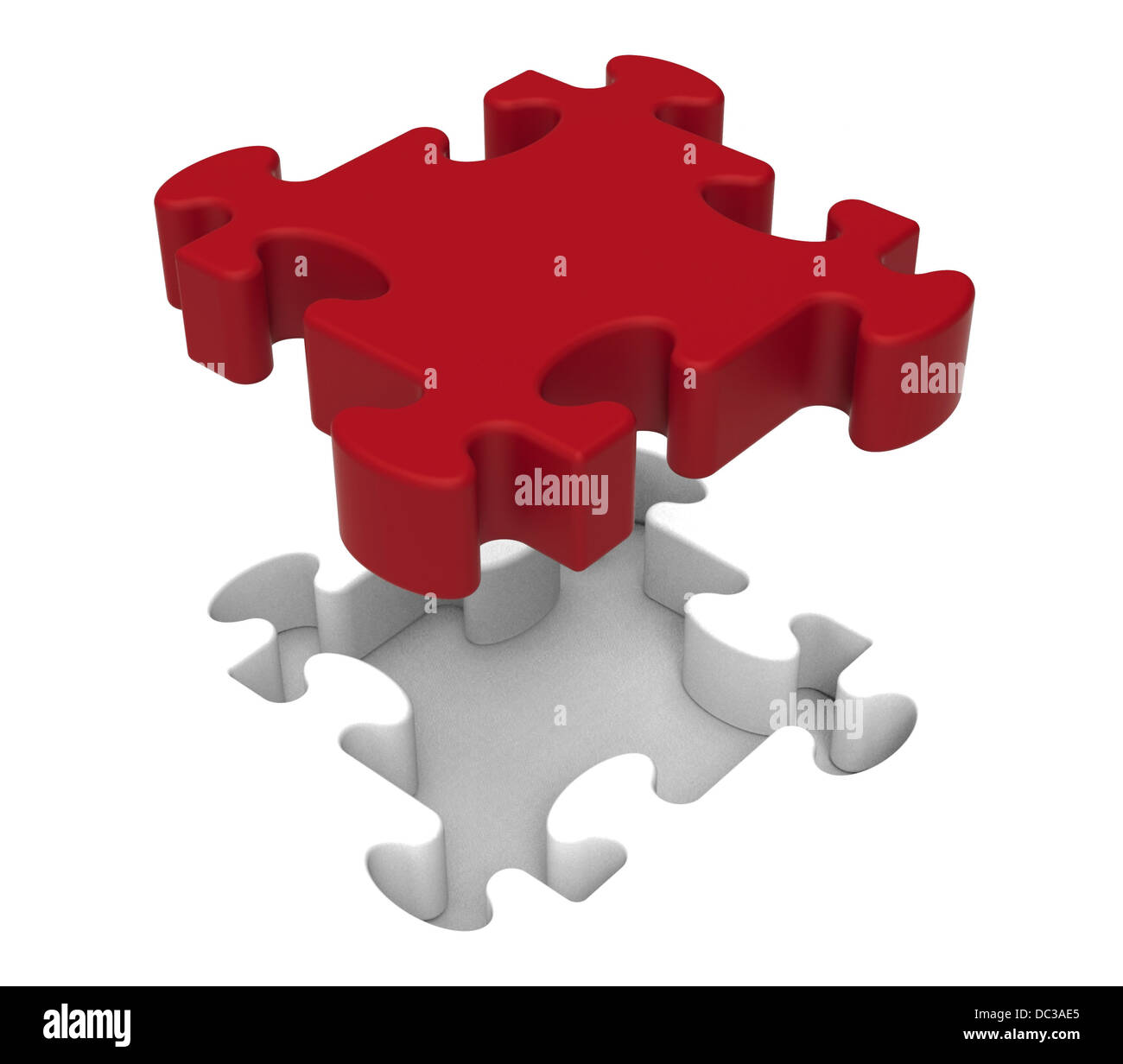 Jigsaw Piece Shows Individual Object Problem Stock Photo - Alamy