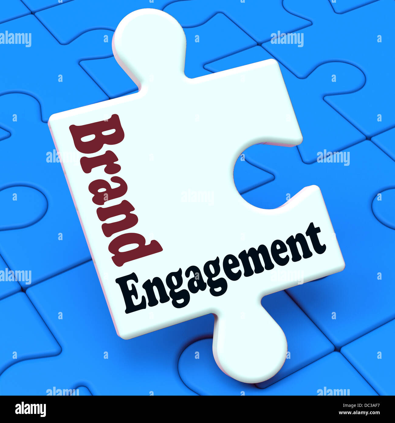 Brand Engagement Means Engage With Branded Product Stock Photo - Alamy