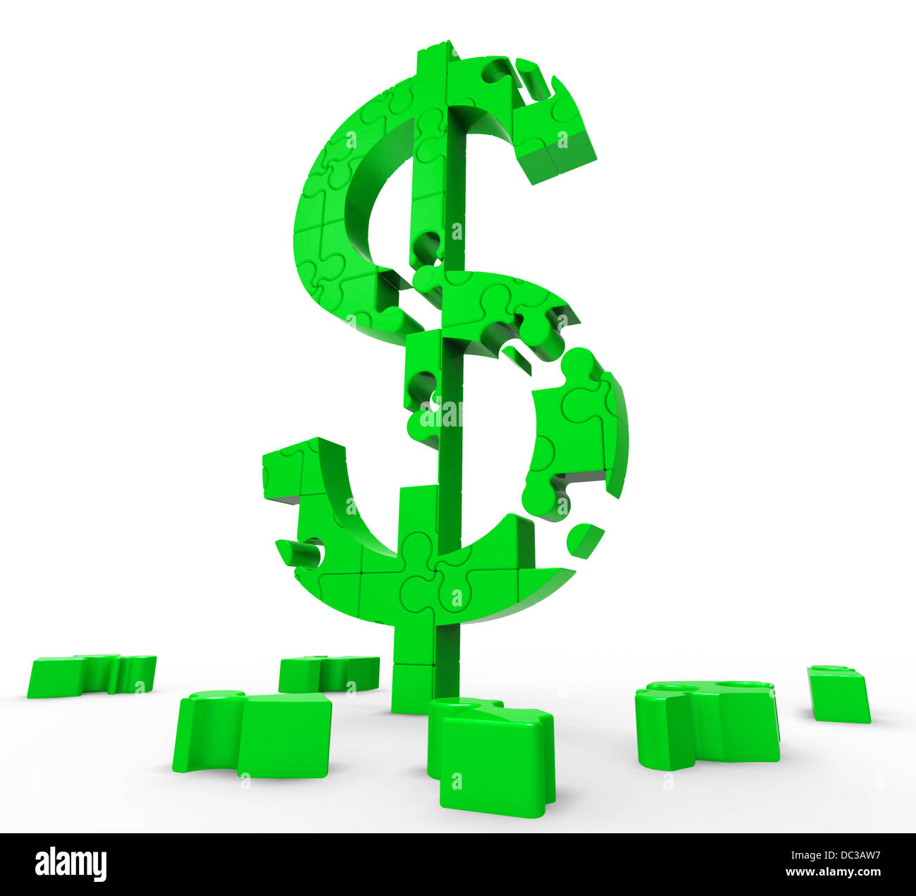 Dollar Symbol Shows Success, Wealth And Income Stock Photo - Alamy