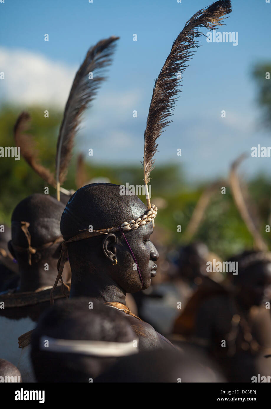 Bodi Tribe Fat Men During Kael Ceremony, Hana Mursi, Omo Valley ...