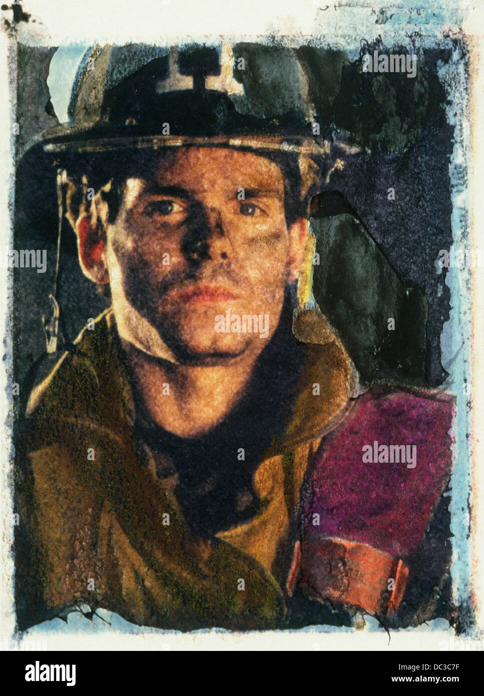 Fireman, Polaroid Transfer Stock Photo - Alamy