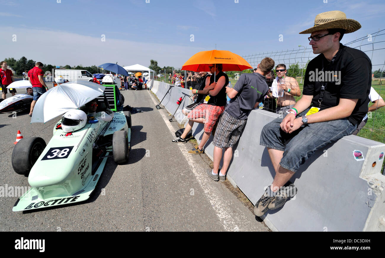 Hradec Kralove, Czech Republic. 8th August 2013. Formula Student racing ...