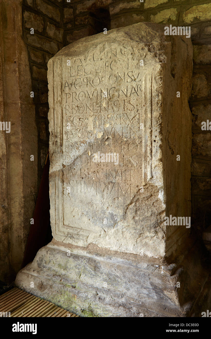 The "Civitas Silurum Stone" with the Paulinus inscription in Latin ...