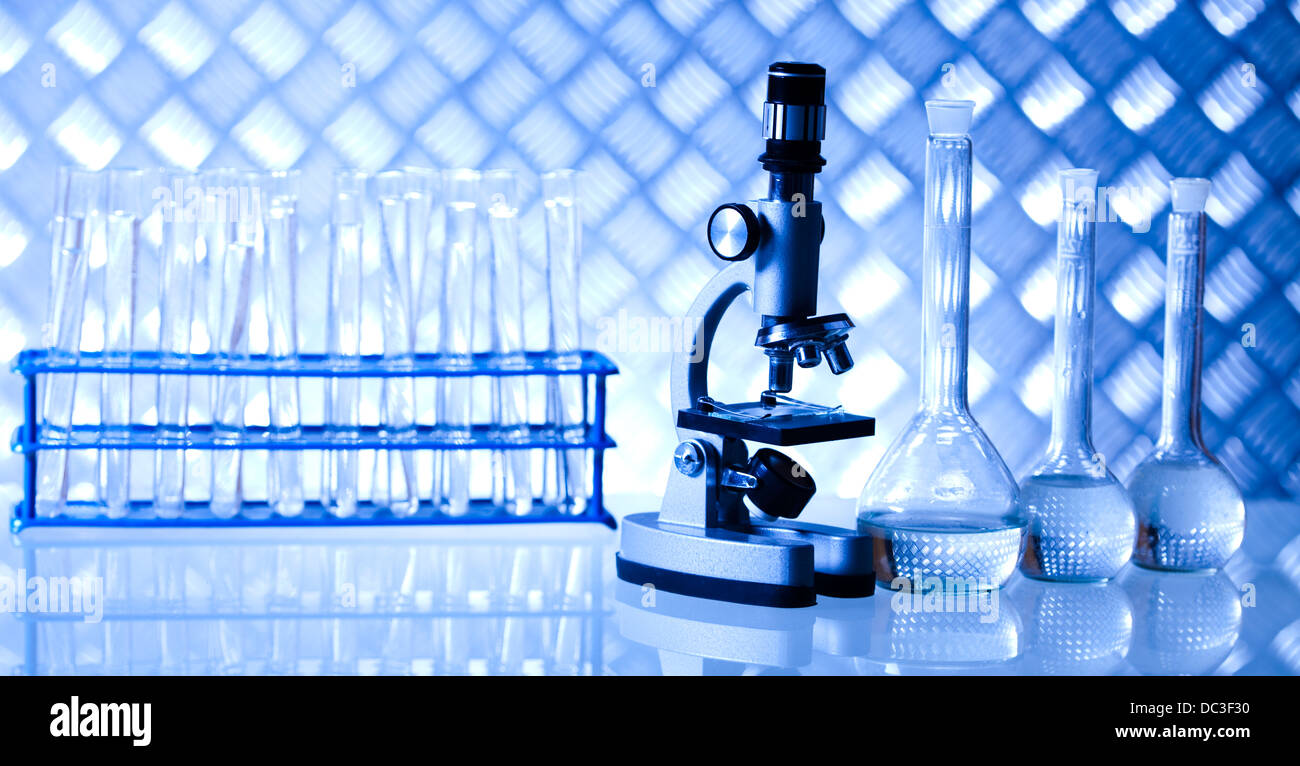 Chemistry science formula, Laboratory glassware Stock Photo - Alamy
