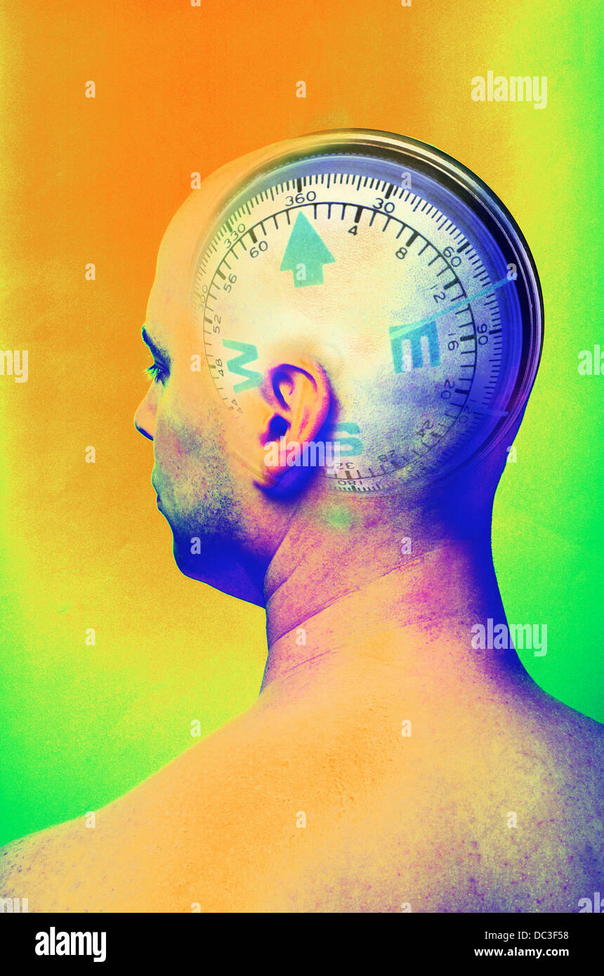 Compass head hi-res stock photography and images - Alamy