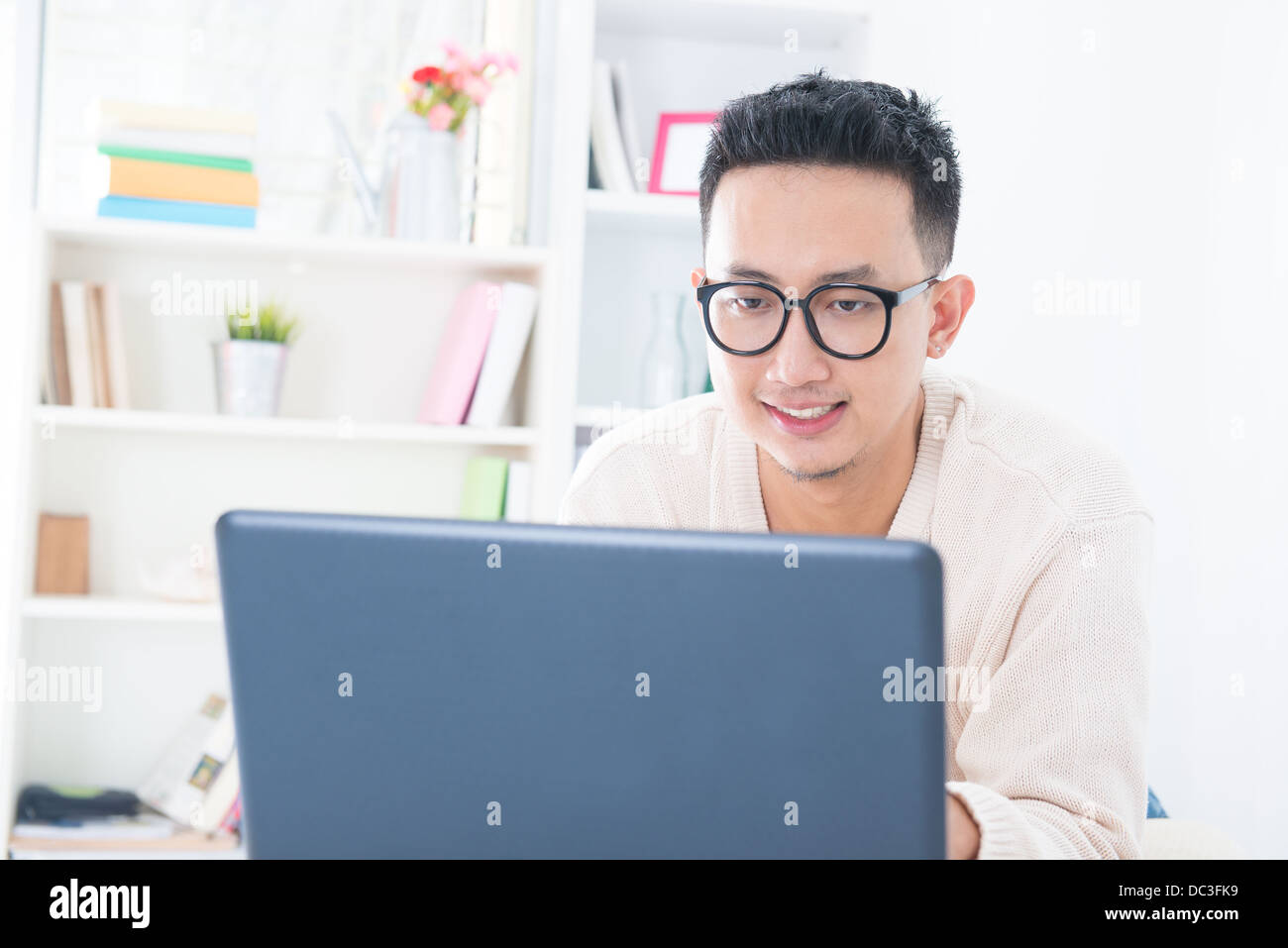 Southeast Asian male online Stock Photo - Alamy
