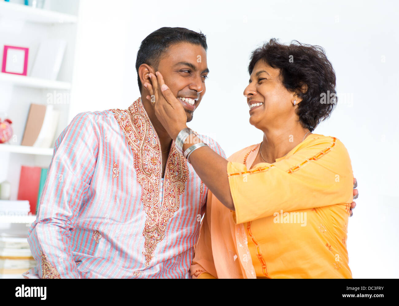 Happy Indian family Stock Photo - Alamy