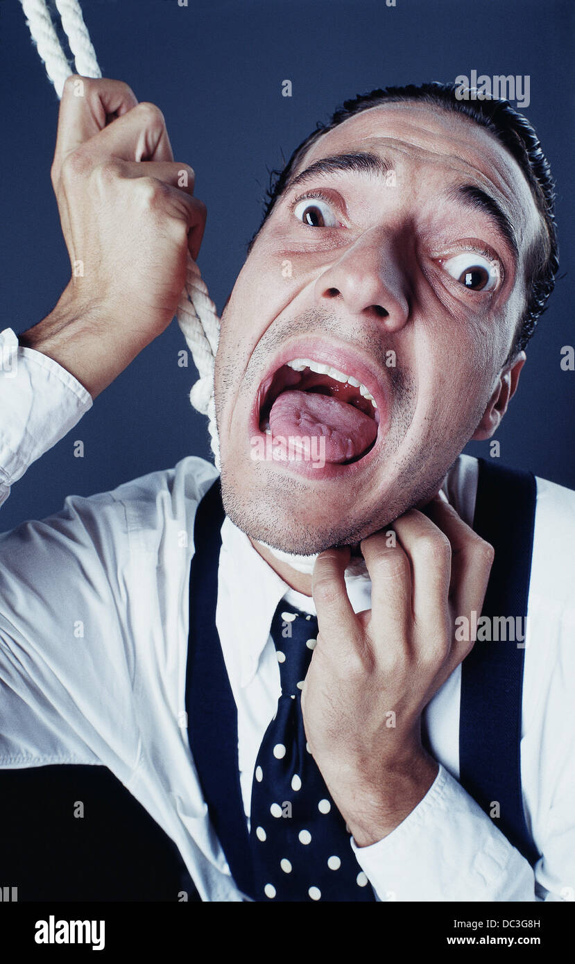 Man suffocation not woman panic hi-res stock photography and images - Alamy