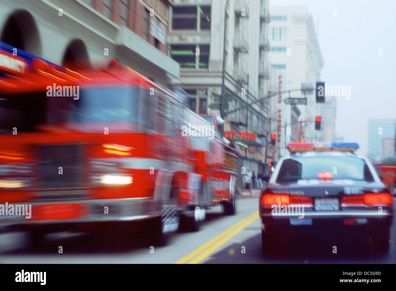 Fire engine police car hi-res stock photography and images - Alamy