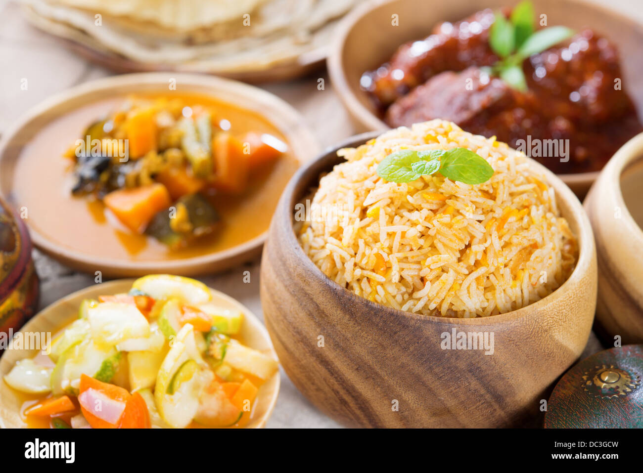 Biryani rice or briyani rice, fresh cooked basmati rice, delicious ...