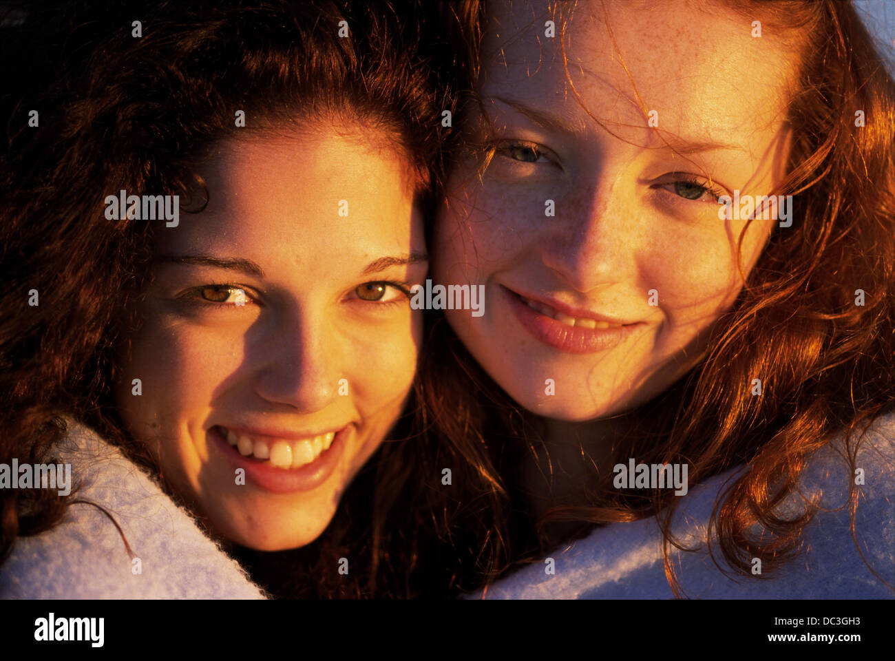 Two young girls Stock Photo - Alamy