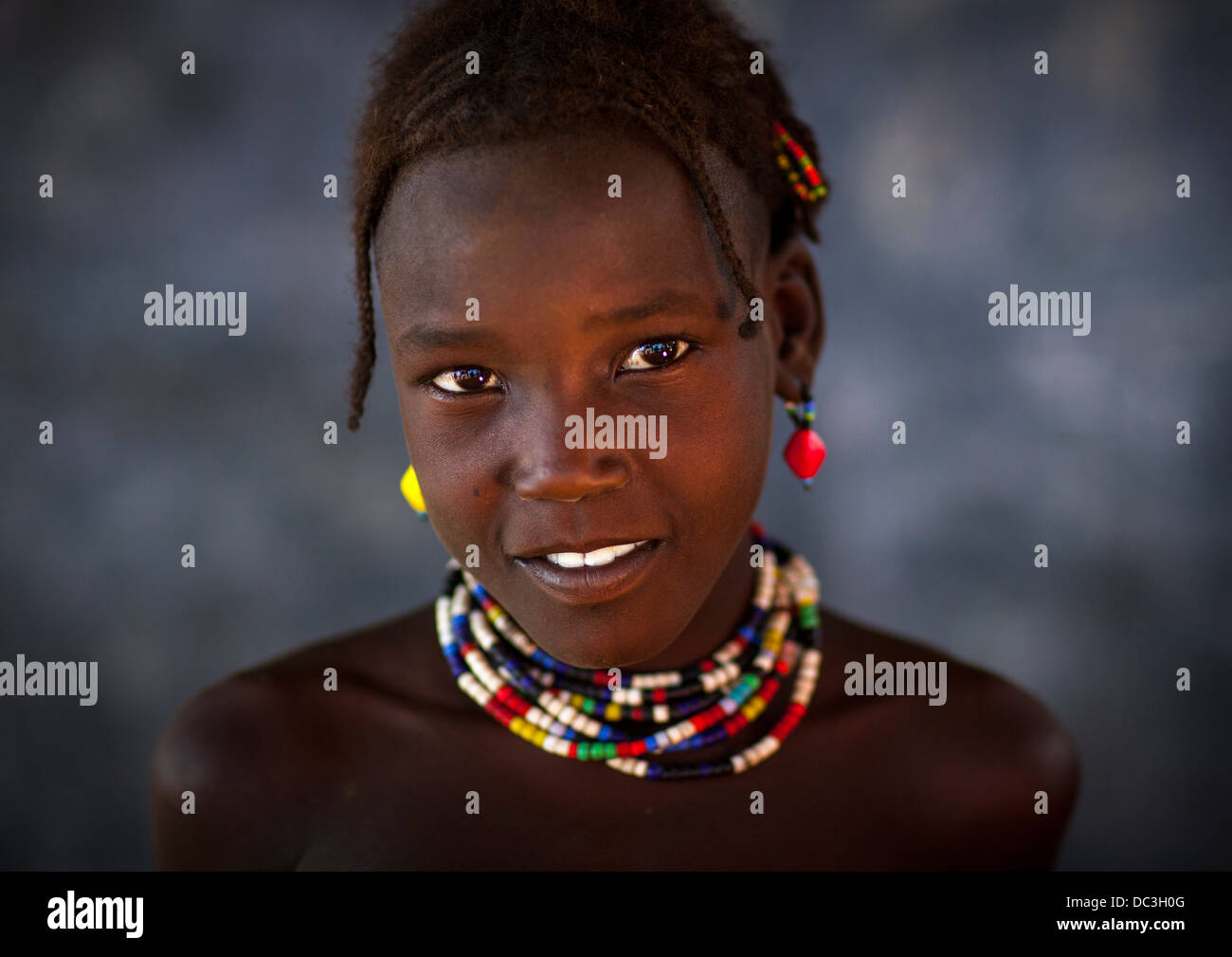 Dassanech Tribe Girl, Omorate, Omo Valley, Ethiopia Stock Photo - Alamy