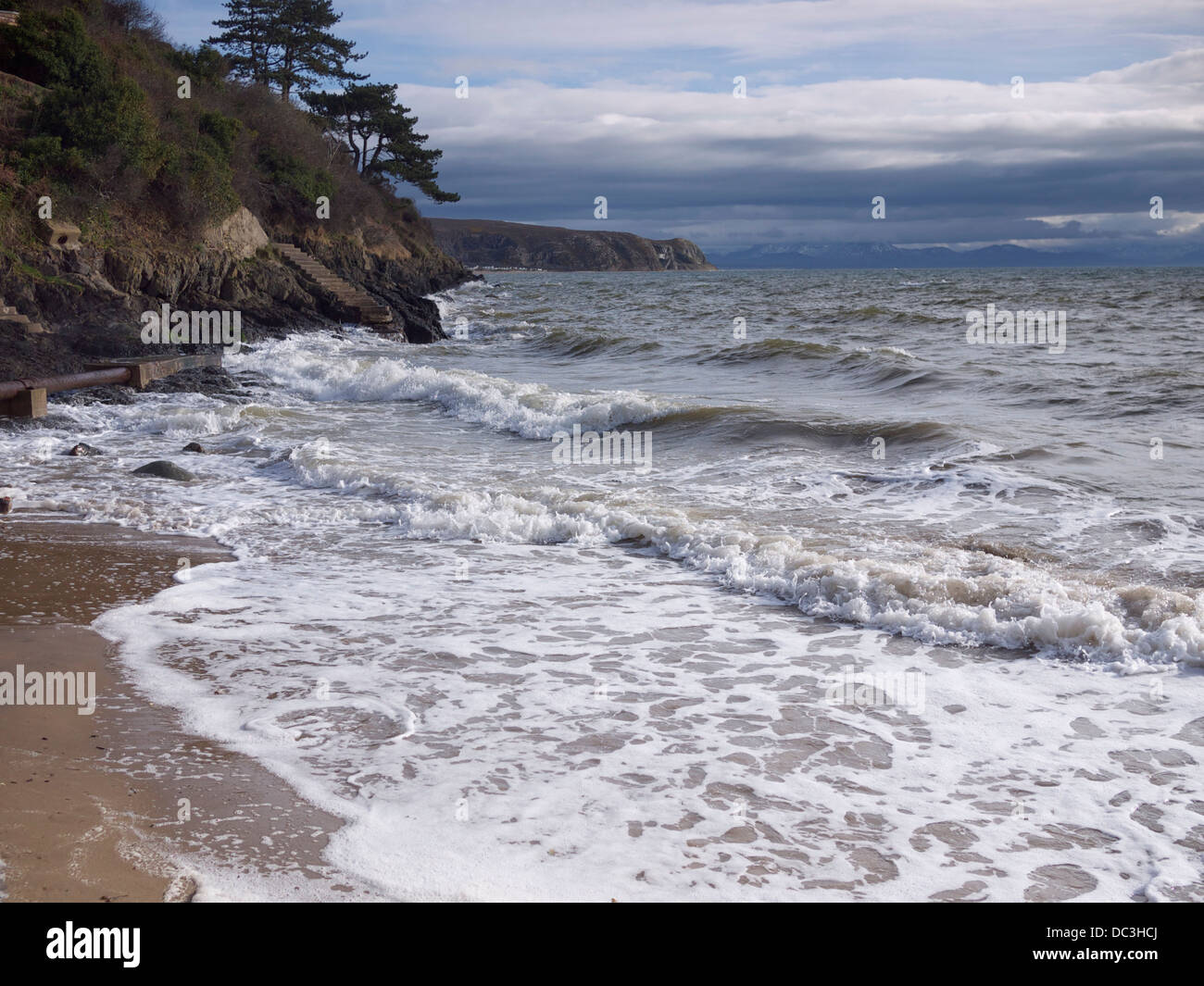 Abersoch beach waves hi-res stock photography and images - Alamy