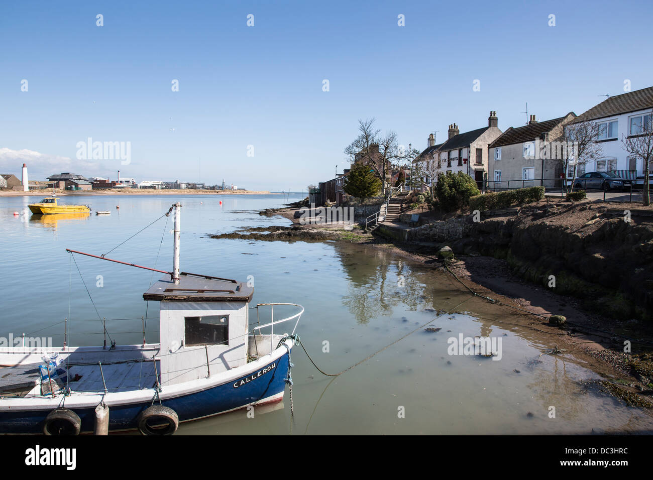 Fishing boats on Esk Estuary at Ferryden in Scotland Stock Photo - Alamy