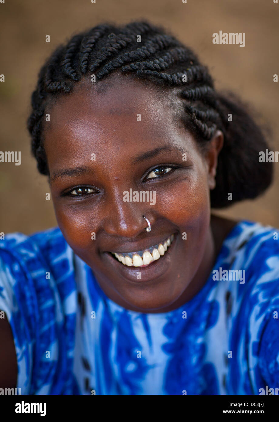 Smiling Ethiopian Woman, Omorate, Omo Valley, Ethiopia Stock Photo - Alamy
