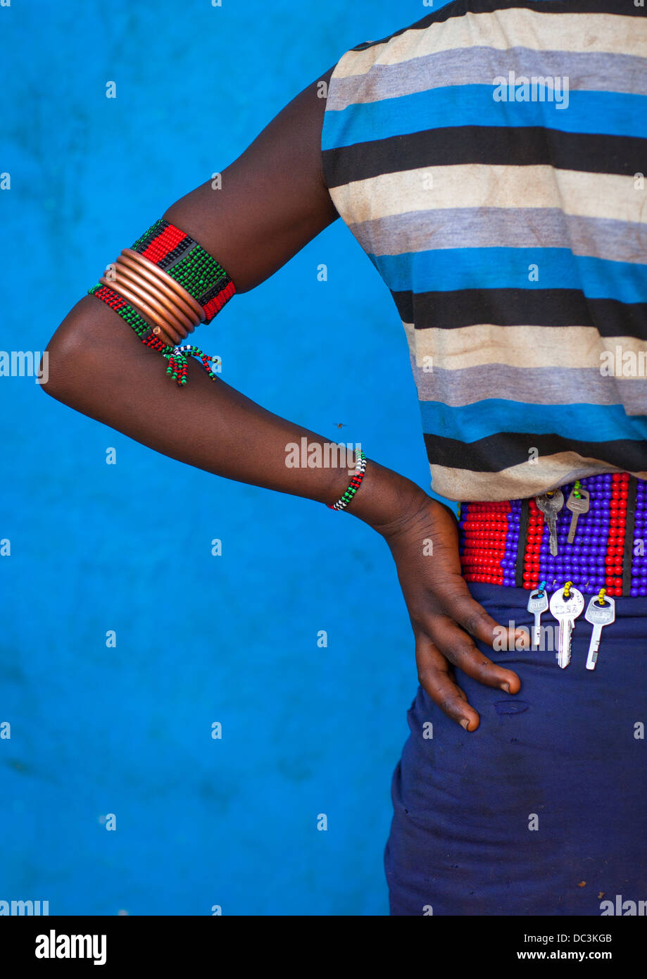 Back Of A Hamer Woman, Dimeka, Omo Valley, Ethiopia Stock Photo - Alamy