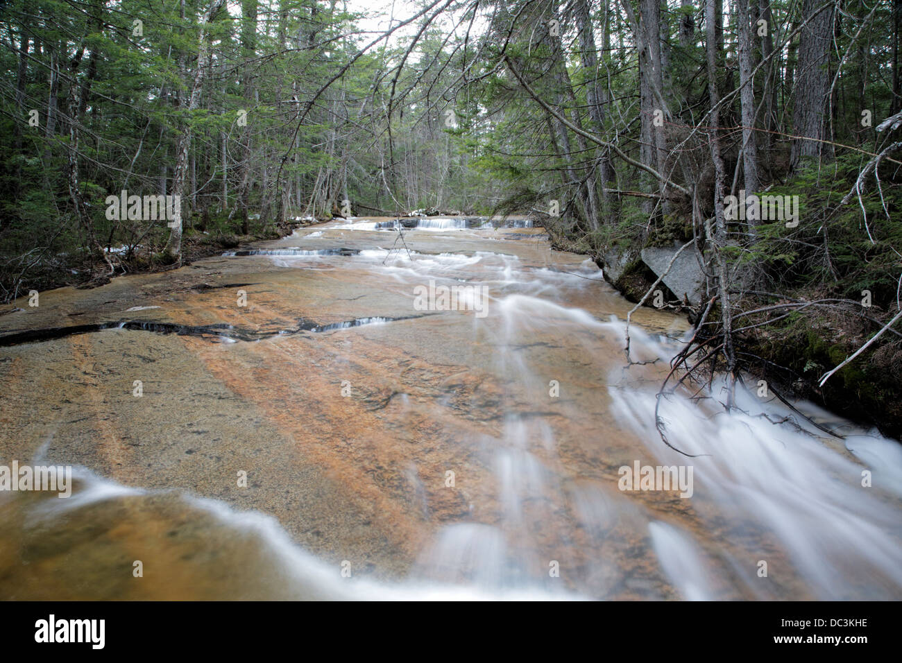 Ledge Brook during the spring months in the White Mountains, New ...