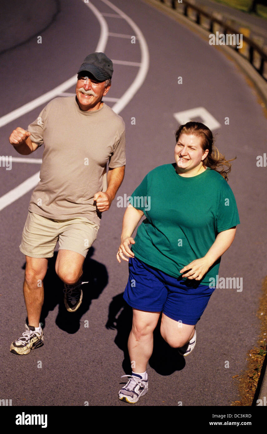Overweight man jogging hi-res stock photography and images - Alamy