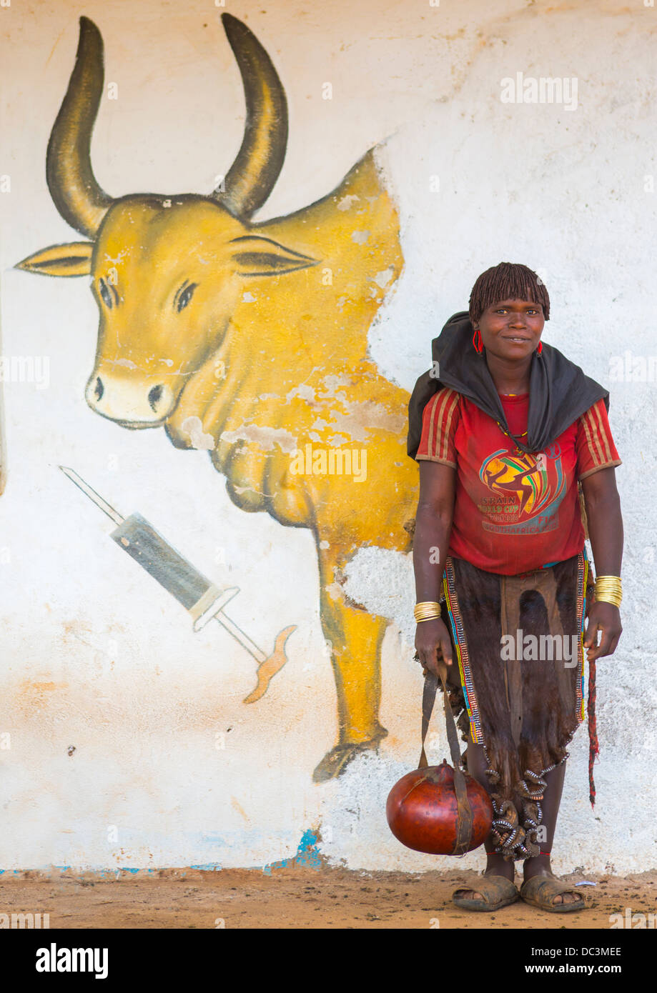 Bana Tribe Woman, Key Afer, Omo Valley, Ethiopia Stock Photo - Alamy