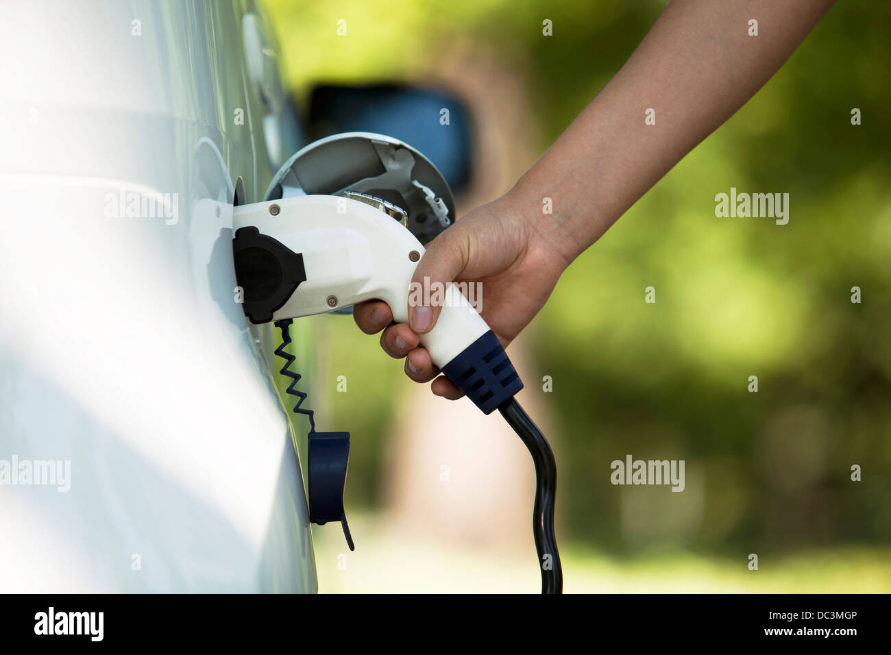 electric car during a charge operation Stock Photo - Alamy