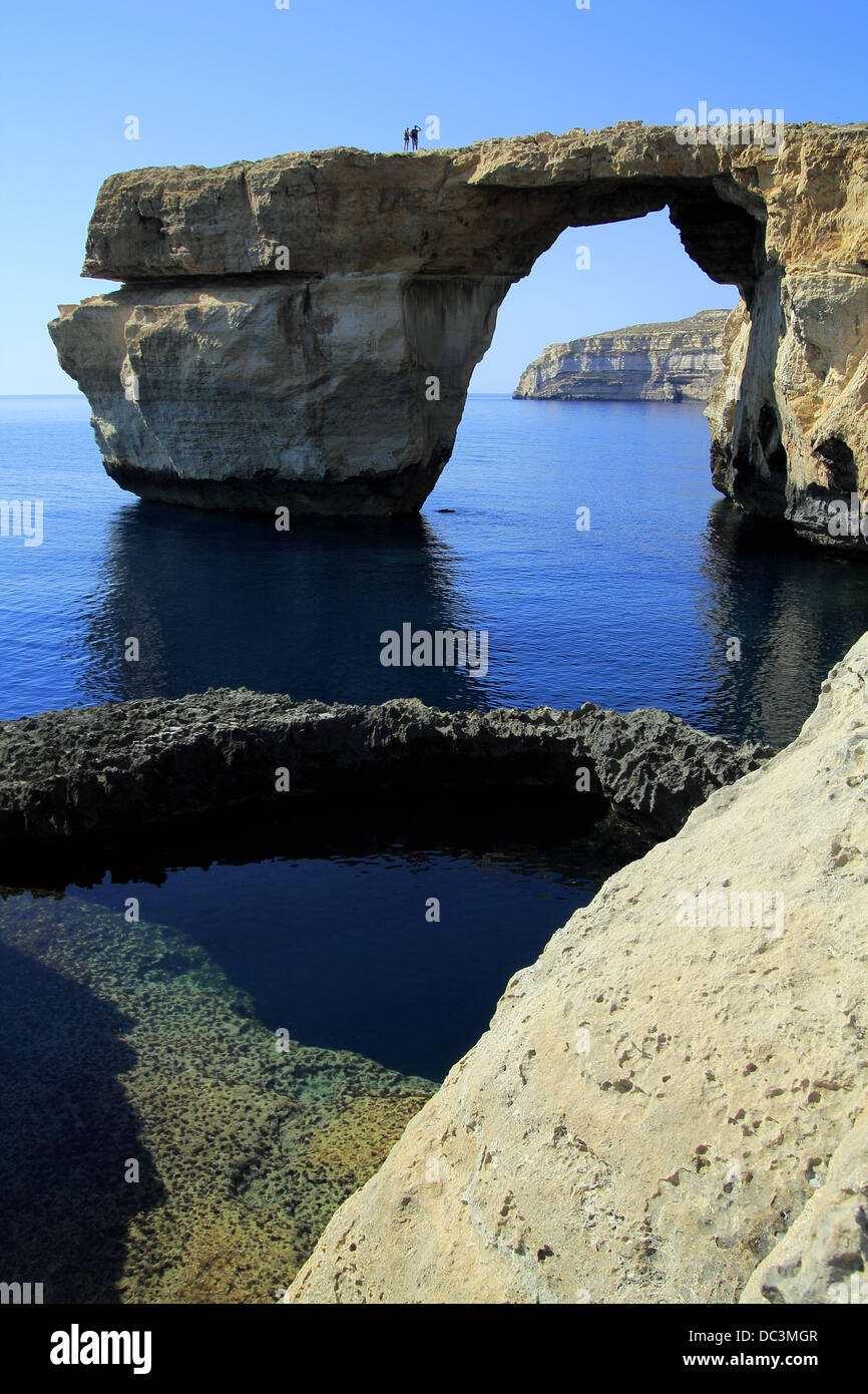Natural arch of Azur Window near Dwejra bay, Gozo Island, Malta Stock ...