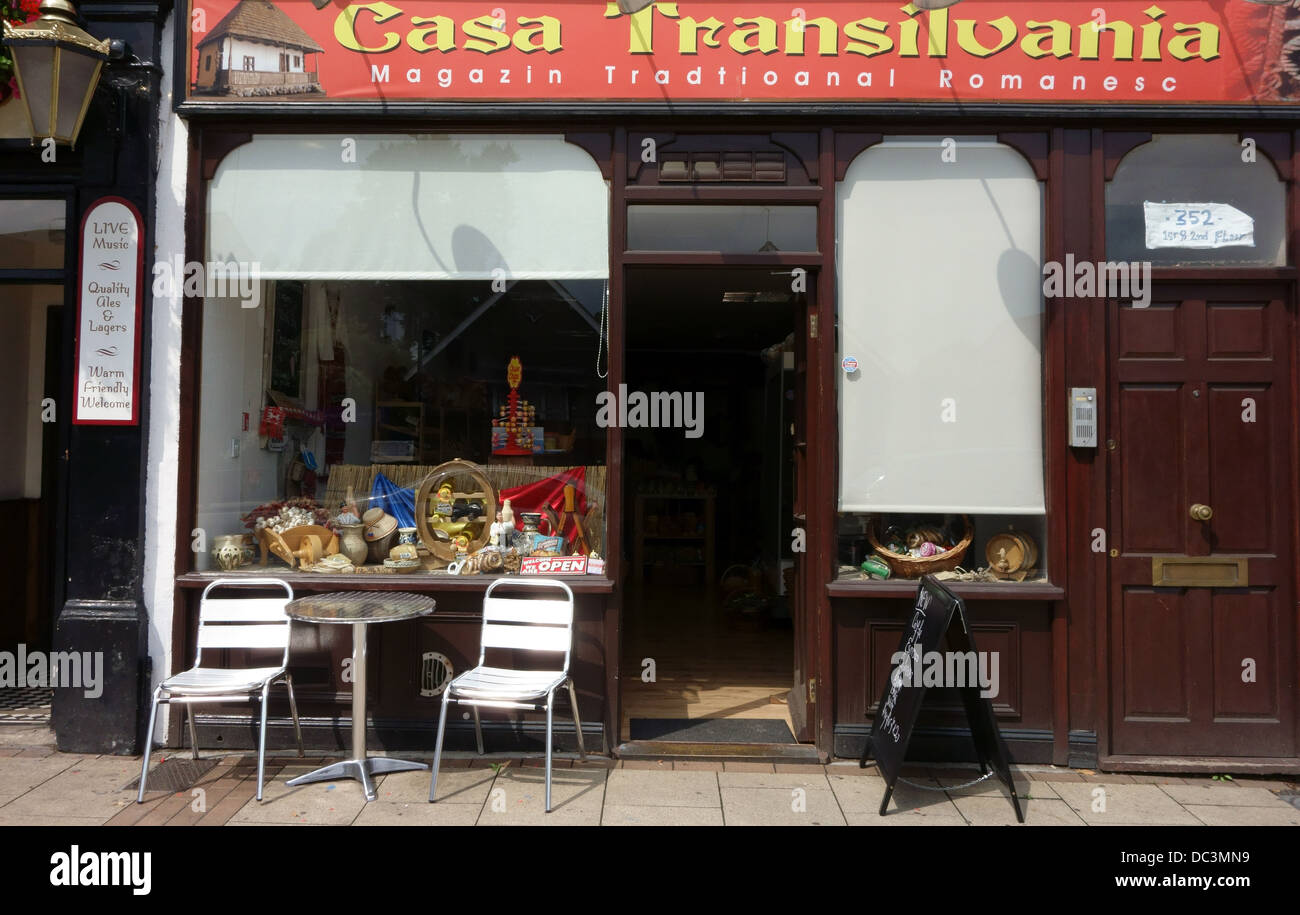 Casa Transilvania Romanian shop in Ladywell, South London Stock Photo ...