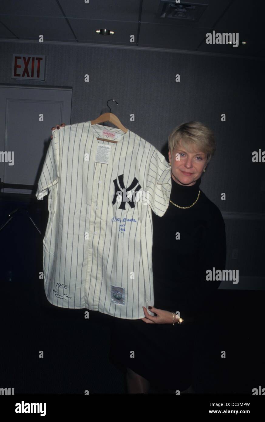 GREER JOHNSON with Mickey Mantle collection at South Gate Hotel in New ...