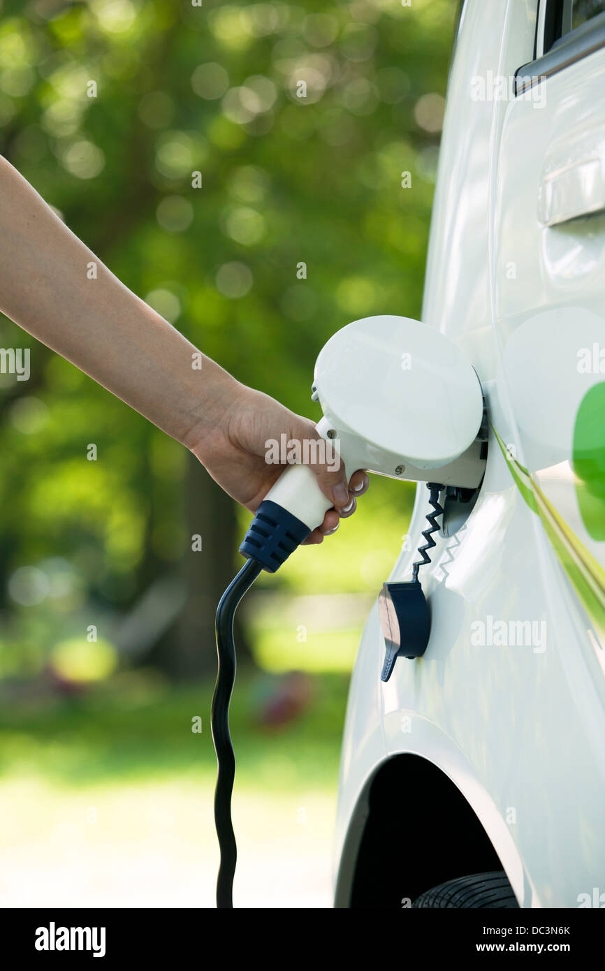 electric car during a charge operation Stock Photo - Alamy