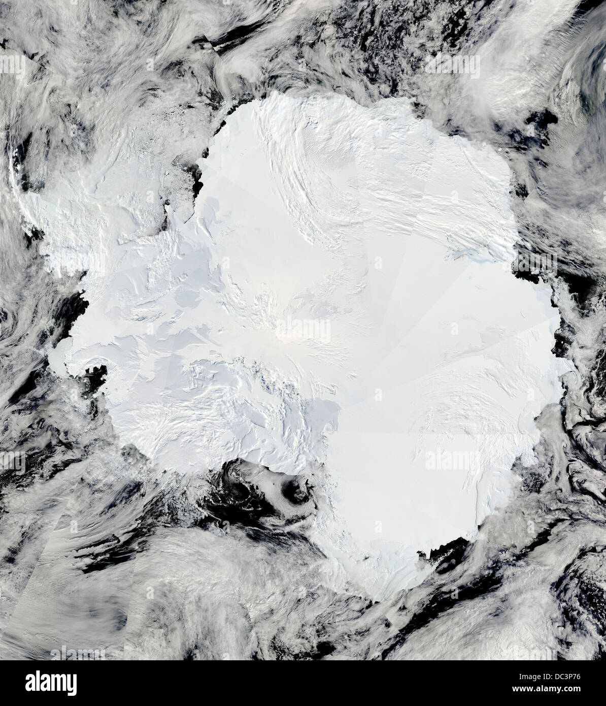 Satellite image of the continent of Antarctica Stock Photo - Alamy