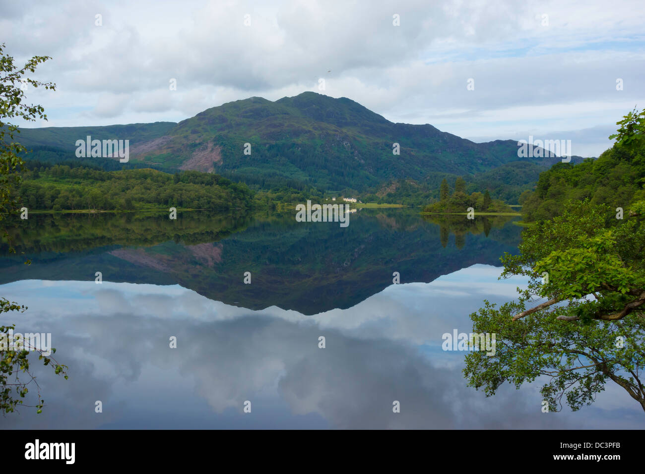 Loch Achray near Brig o' Turk on the Trossachs Tourist Trail Scotland ...