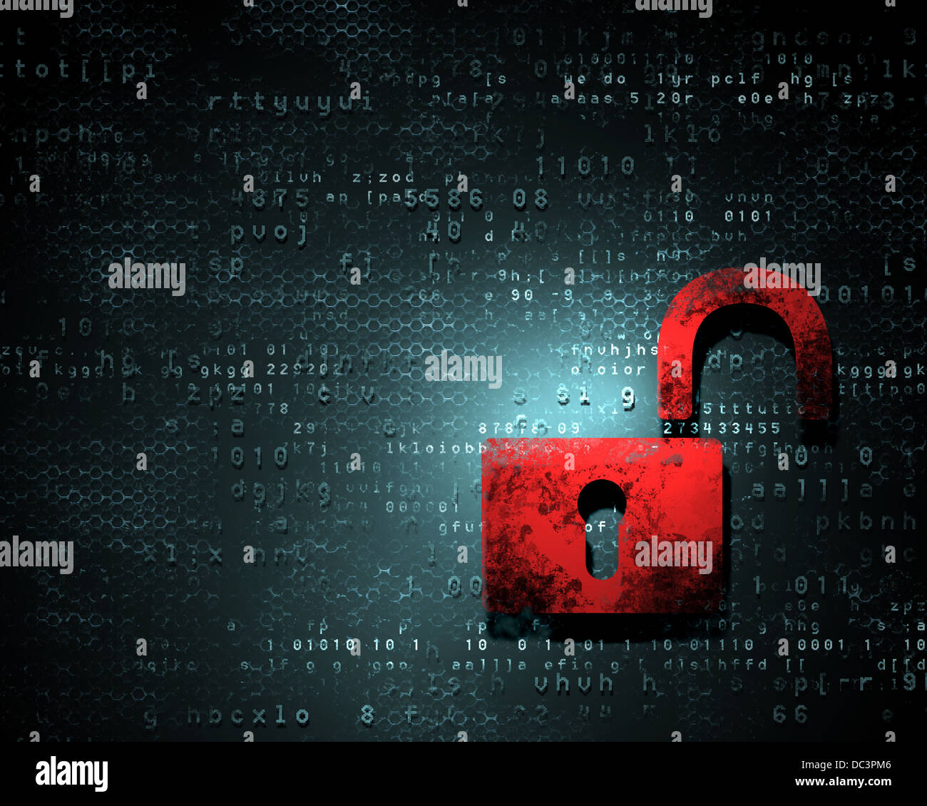 security concept with a lock Stock Photo - Alamy