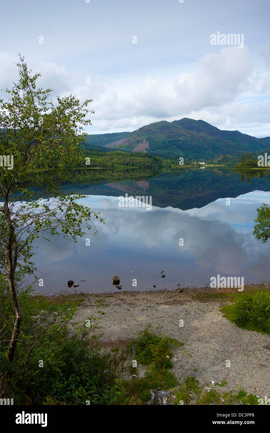 Loch Achray near Brig o' Turk on the Trossachs Tourist Trail Scotland ...
