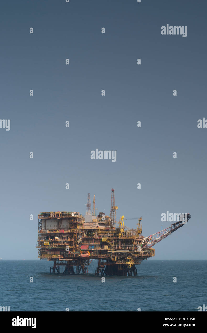 PPG1 fixed shallow oil platform from Petrobras offshore Rio de Janeiro ...