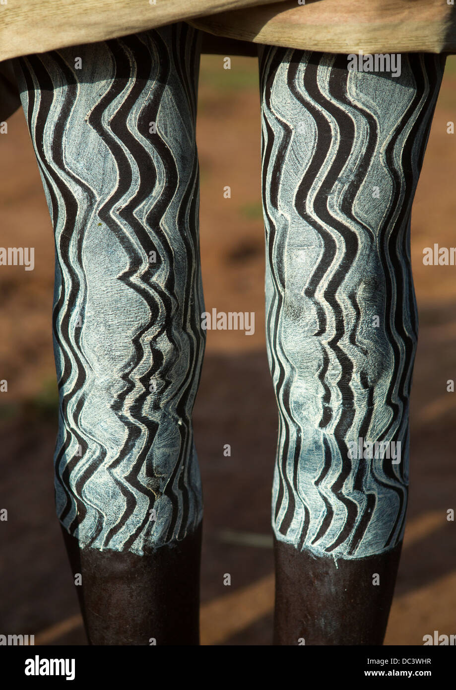 Bashada Tribe Warriors With Body Paintings, Dimeka, Omo Valley ...