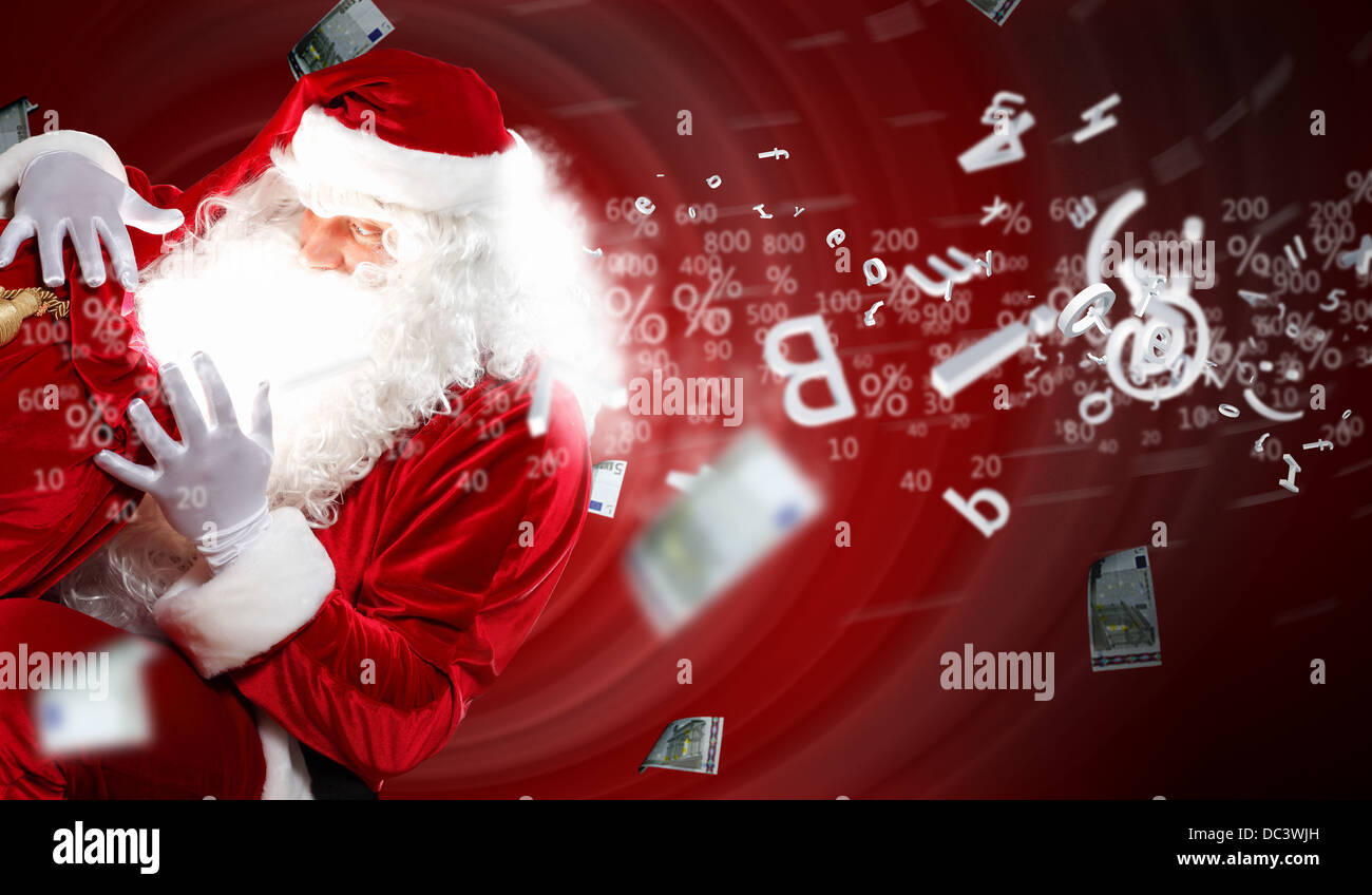 christmas theme with santa Stock Photo - Alamy
