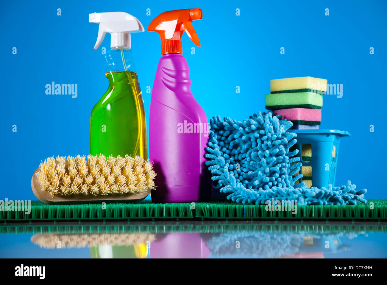 House cleaning products Stock Photo - Alamy