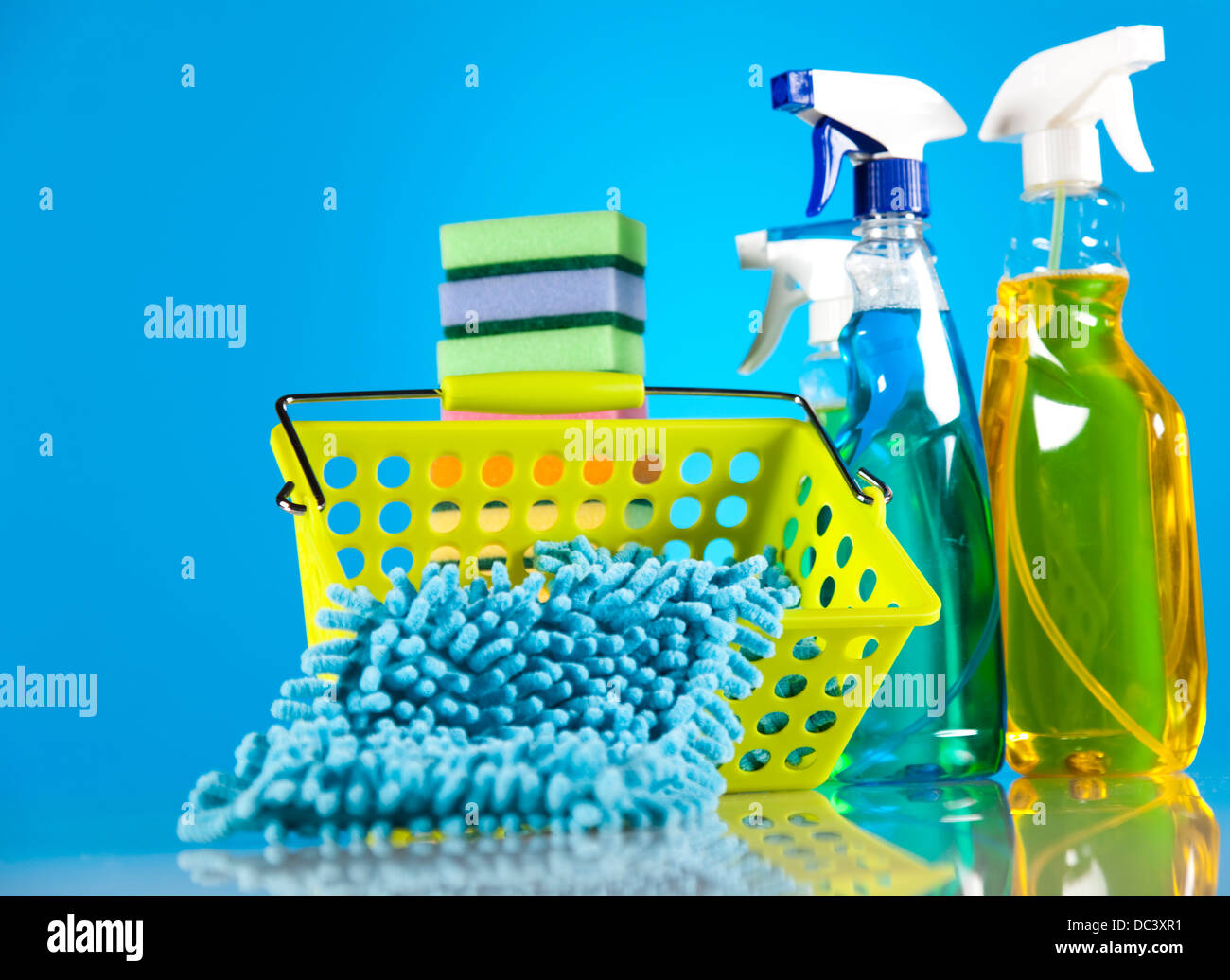 House cleaning products Stock Photo - Alamy