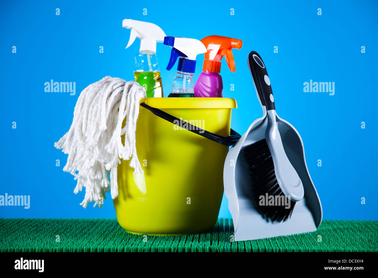 House cleaning products Stock Photo - Alamy