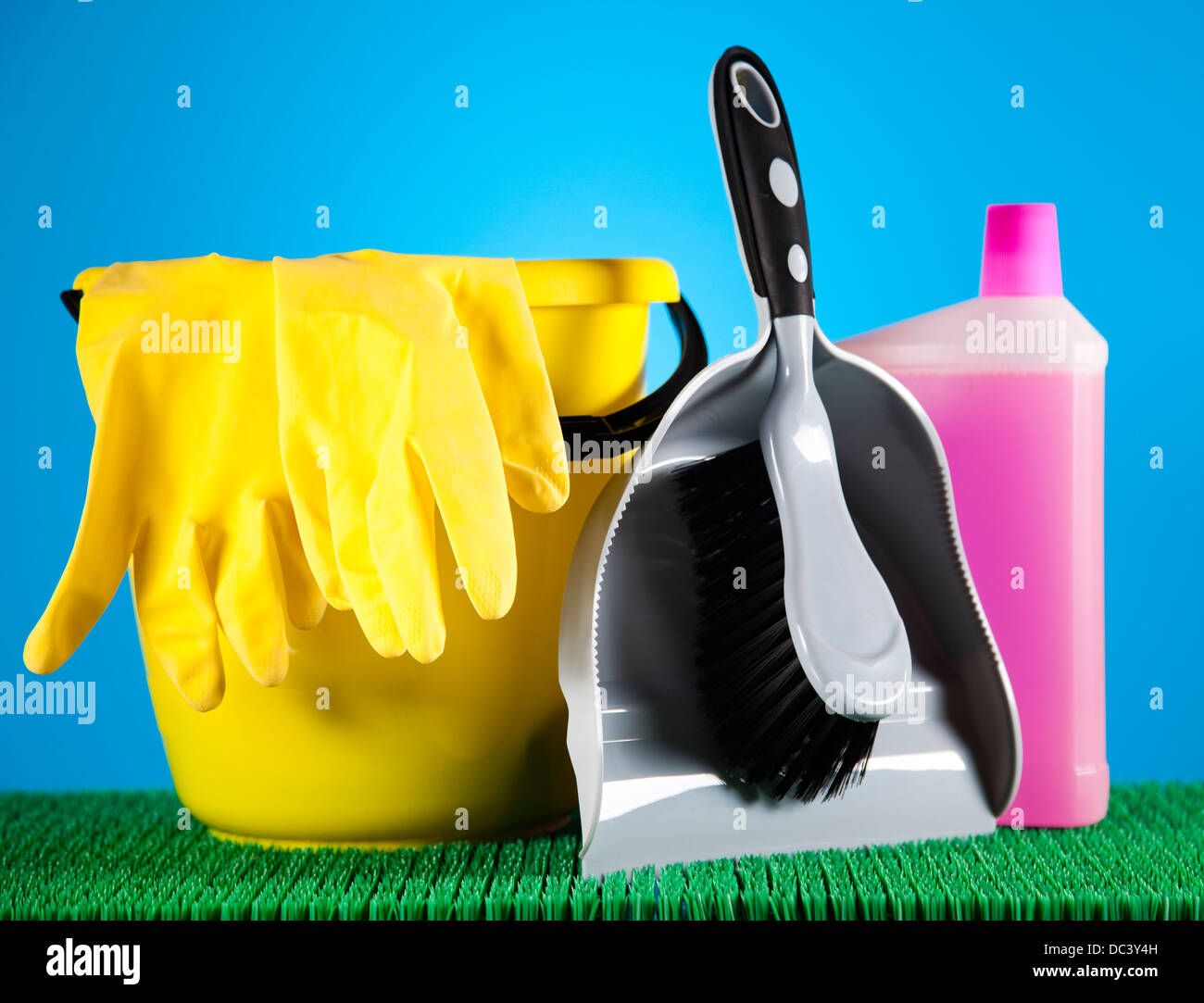 House cleaning products Stock Photo - Alamy