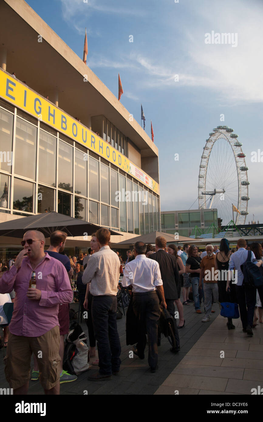 The london eye with building site hi-res stock photography and images ...